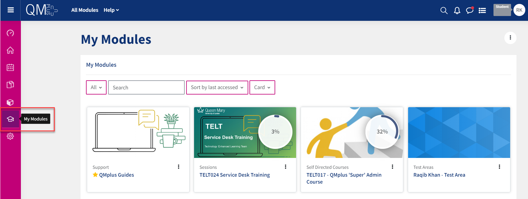 My Modules in QMplus | MyQMUL